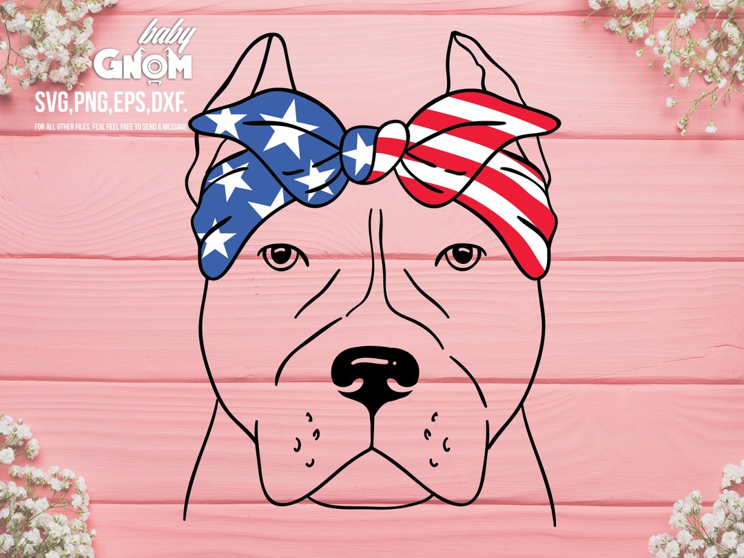 July 4th Pitbull SVG, Fourth of July Pitbull Svg File, Pitbull Glasses ...