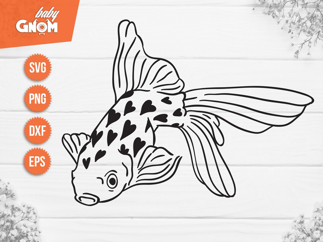 Goldfish Svg, Aquarium Svg, Gold Fish, Fish Clip Art, Fish Decals,ocean ...