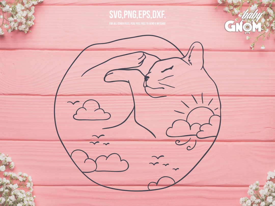 Sun Cat Svg, Day Cat Svg, Sun and Clouds Svg, Cat Clip Art, Witch Cat ...