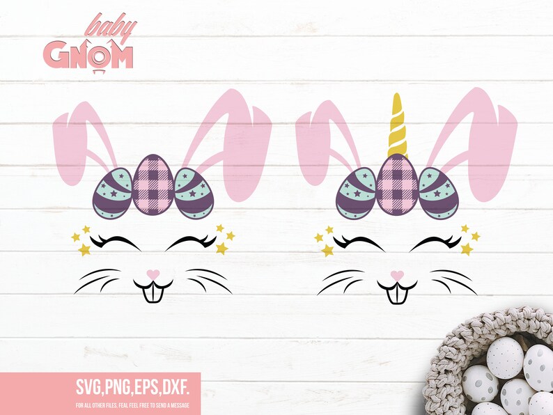 Bunny Unicorn Svg Easter Bunny Svg Easter Svg Bunny Face | Etsy
