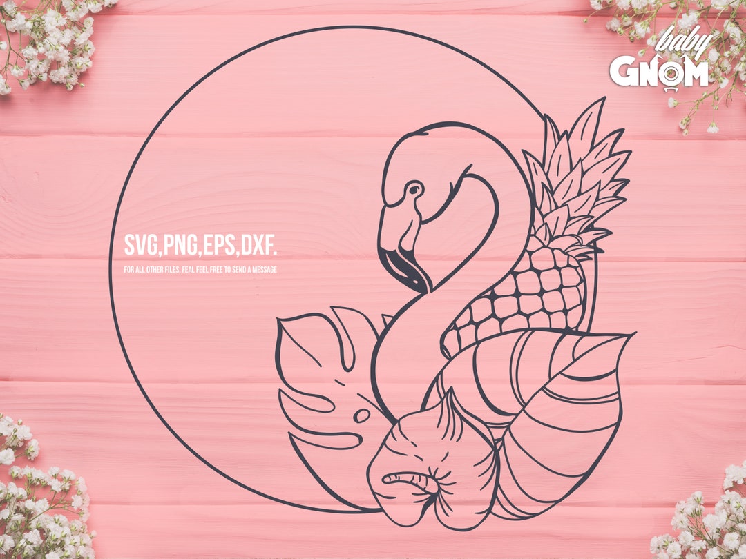 Flamingo SVG File, Flamingo Cut File, Flamingo Flowers SVG File,flower ...
