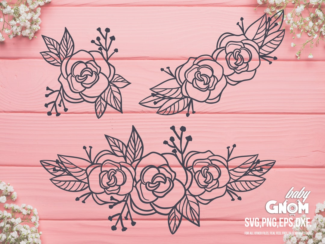 Flower SVG Files Floral SVG Files Flower Cut File Flower - Etsy