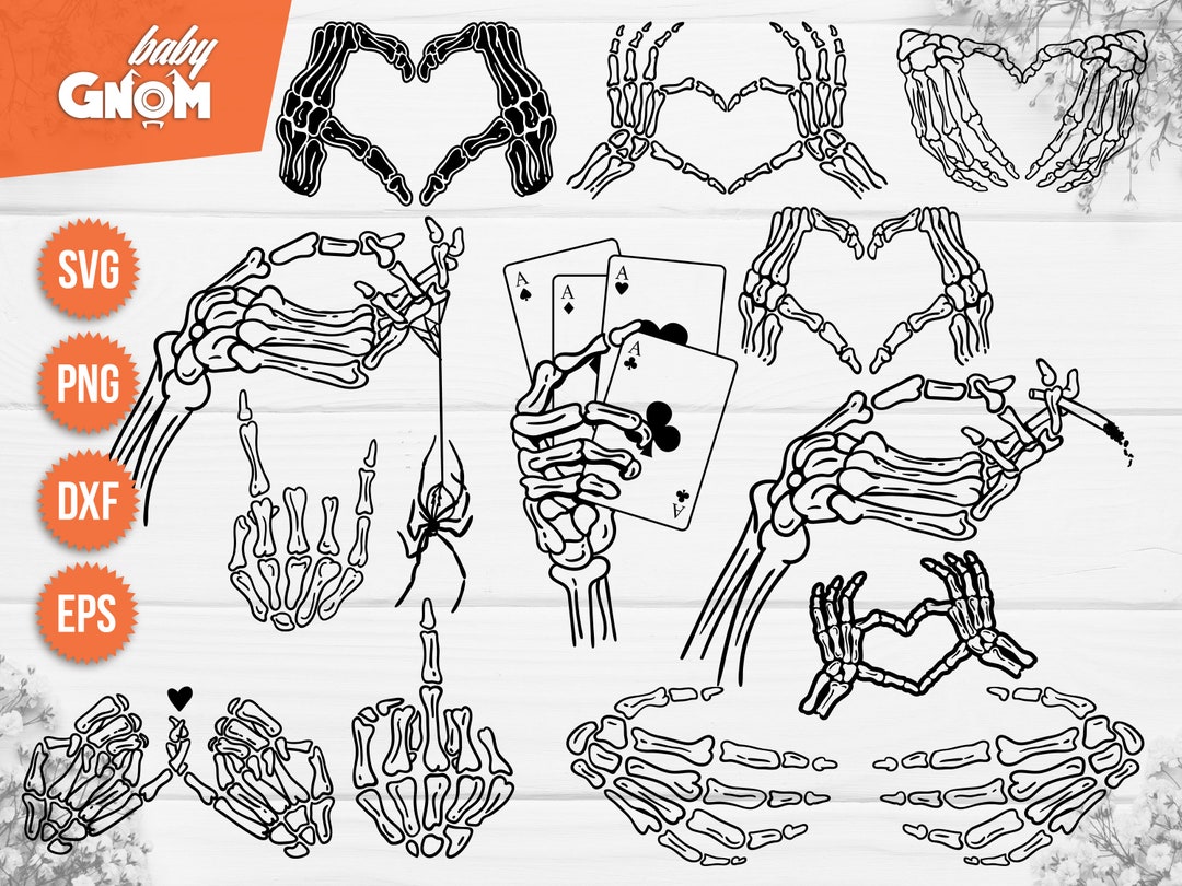 Skeleton Hands SVG, Skull Skeleton Hand, Halloween Svg, Rack Hand Svg ...