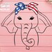 July 4th Elephant SVG, Fourth of July Elephant Svg File, Elephant ...