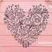 Valentines Day Floral Hearts SVG, Hearts SVG, Floral Heart Svg ...