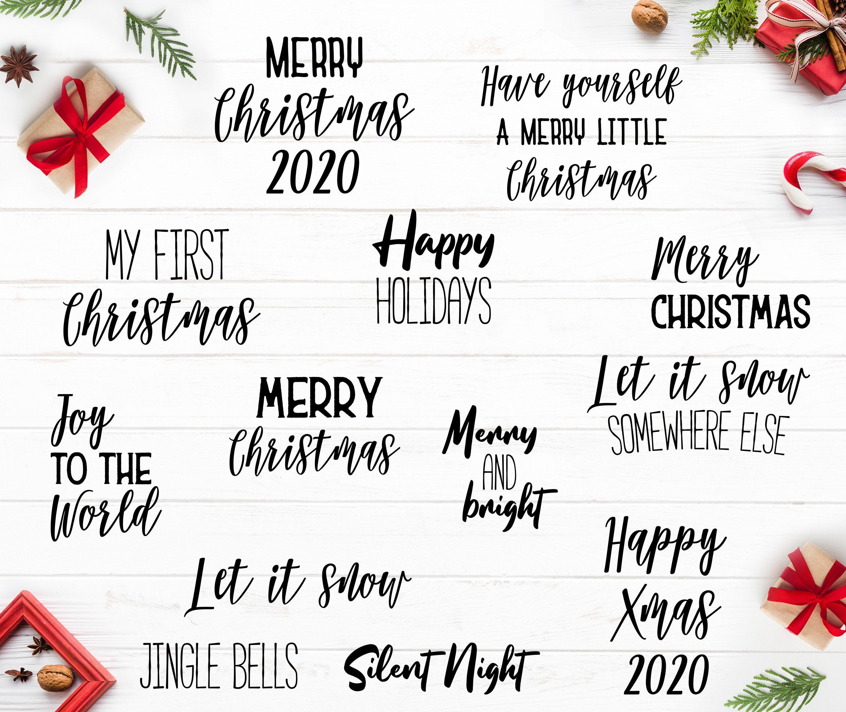 25 Christmas Sayings SVG Bundle Christmas SVG Pack Holiday | Etsy