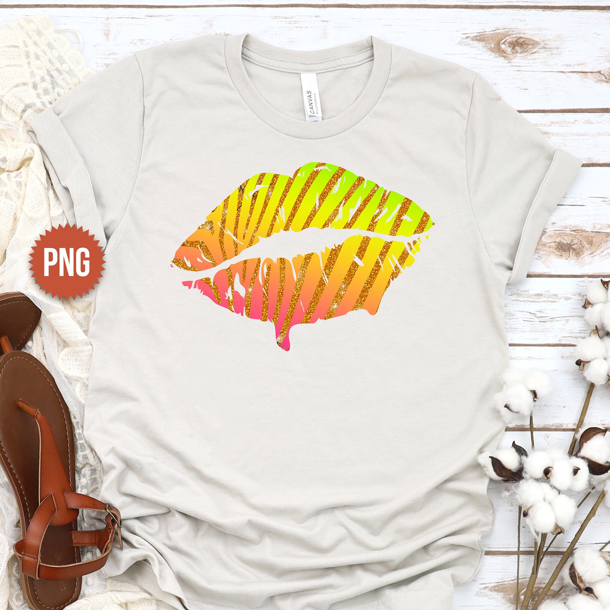 Colorful Animal Print Lips With Glitter Lips Sublimation - Etsy