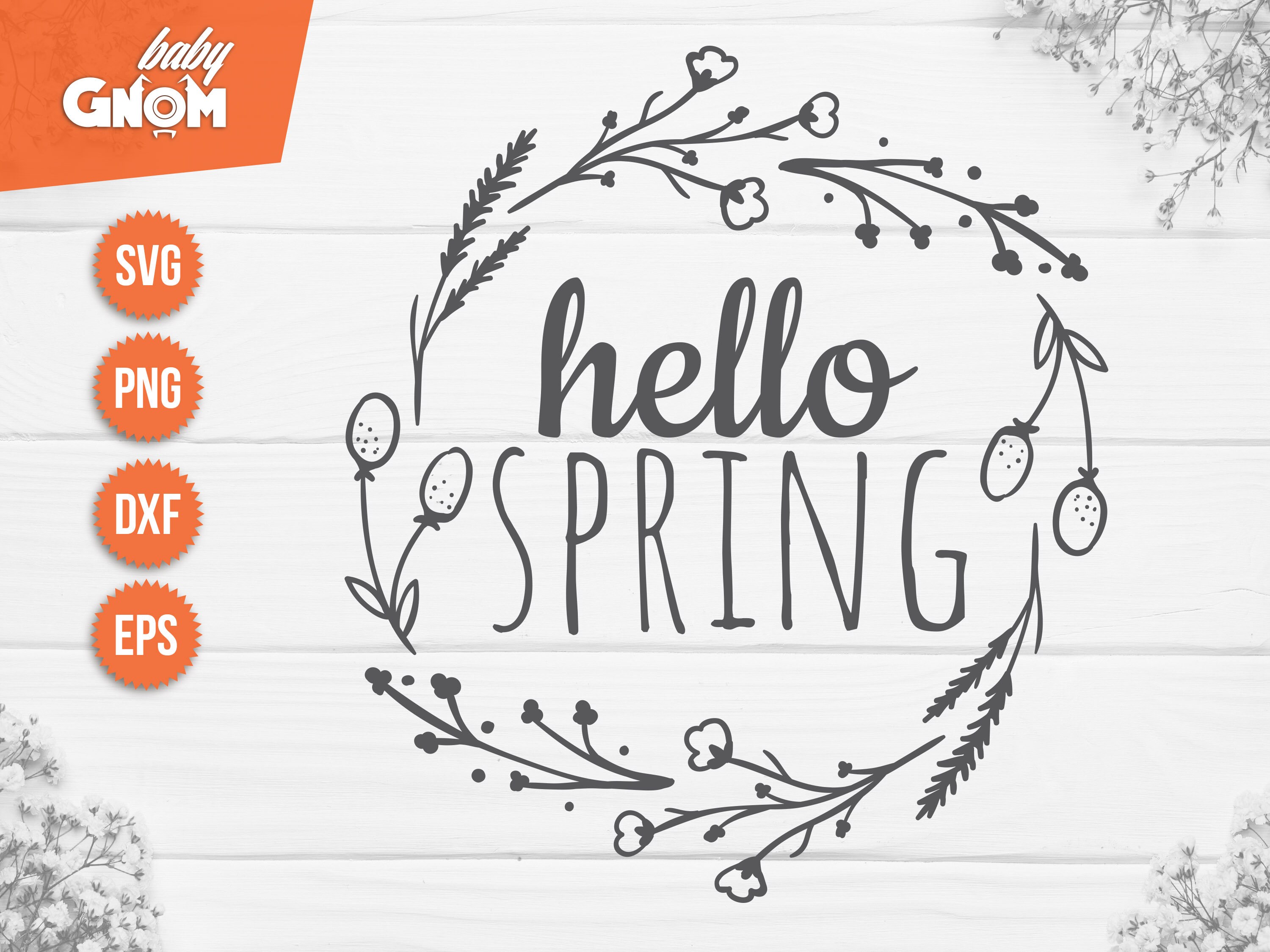 Hello Spring SVG Bundle Spring SVG Floral Svg Farmhouse - Etsy