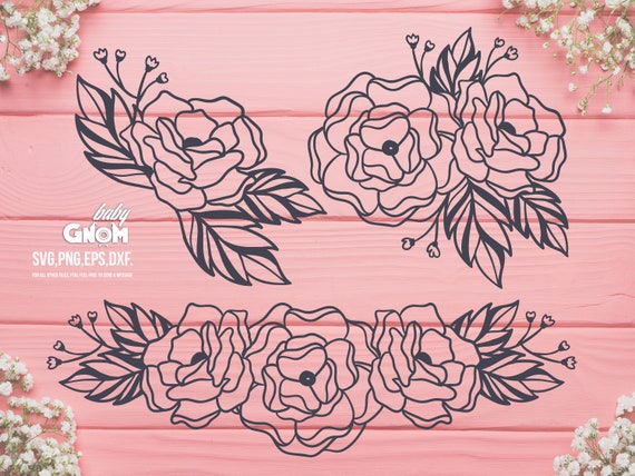 Flower SVG Files Floral SVG Files Flower Cut File Flower | Etsy