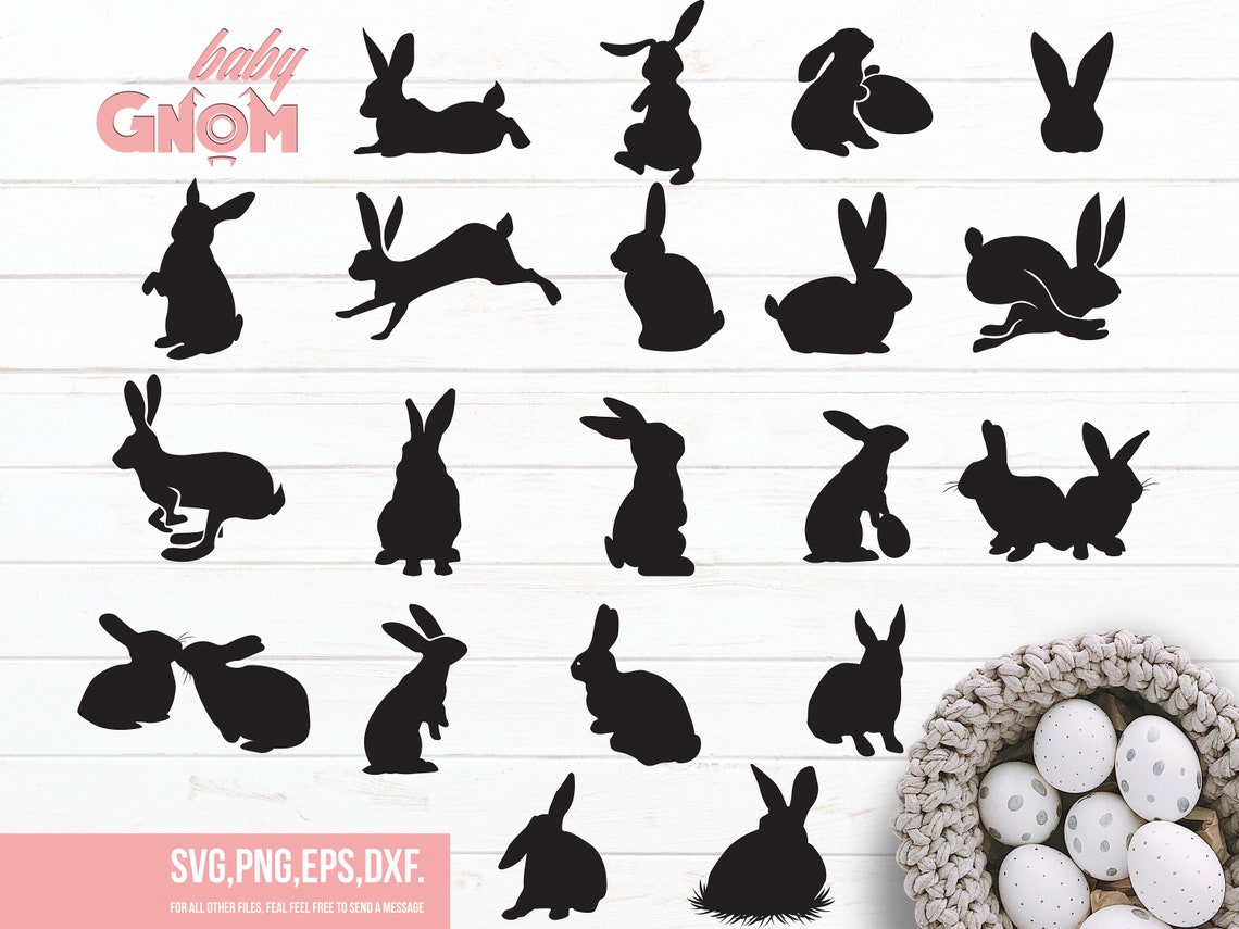Bunny Rabbits Bundle 20 Bunny Rabbits Rabbit Cut File Pack - Etsy
