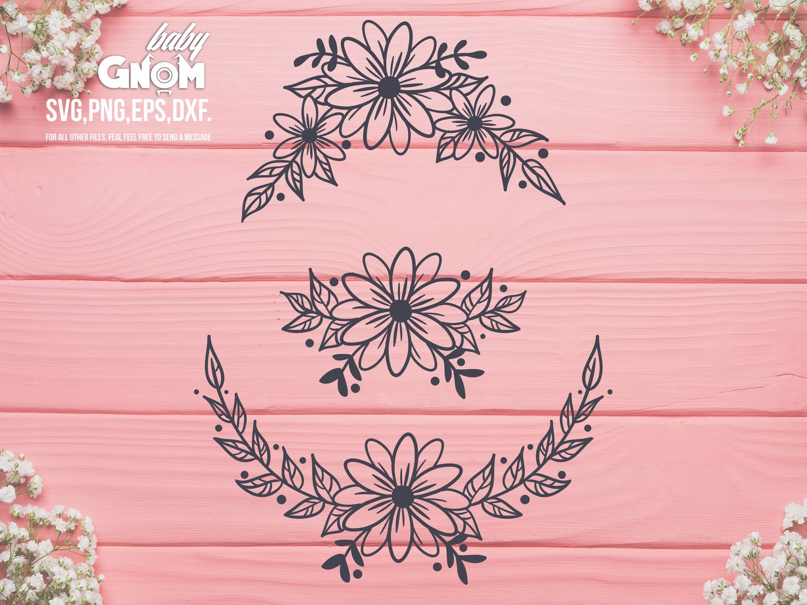 Flower SVG Files Floral SVG files Flower cut file Flower | Etsy