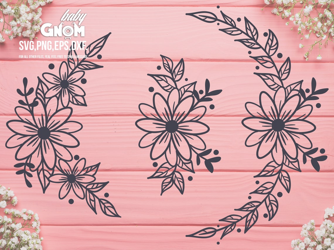 Flower SVG Files Floral SVG files Flower cut file Flower | Etsy