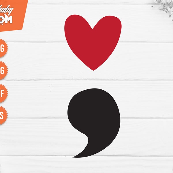 Heart Semicolon - Etsy