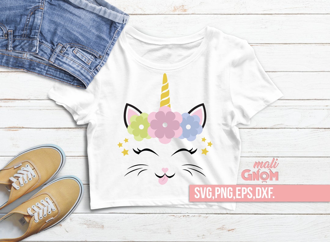 Caticorn Svg, Cat Unicorn Head Svg , Cat Svg, Unicorn Face Svg, Kitty ...