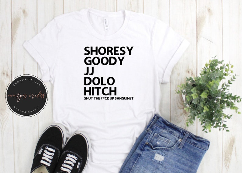 Shoresy Goody JJ Dolo Hitch Sanguinet Shirt (unisex Sizing) - Etsy