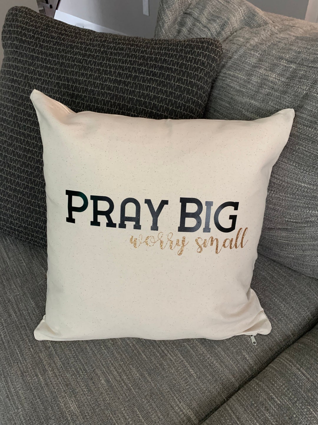 Pray Big Worry Small Pillow Cover COVER ONLY No Insert - Etsy