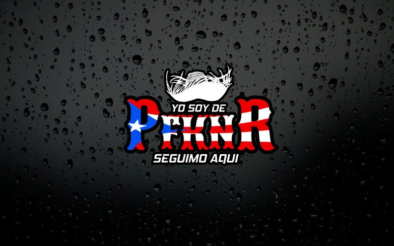 PFKNR Waterproof Sticker | Puerto Rican Pride | Sticker | Car Window ...