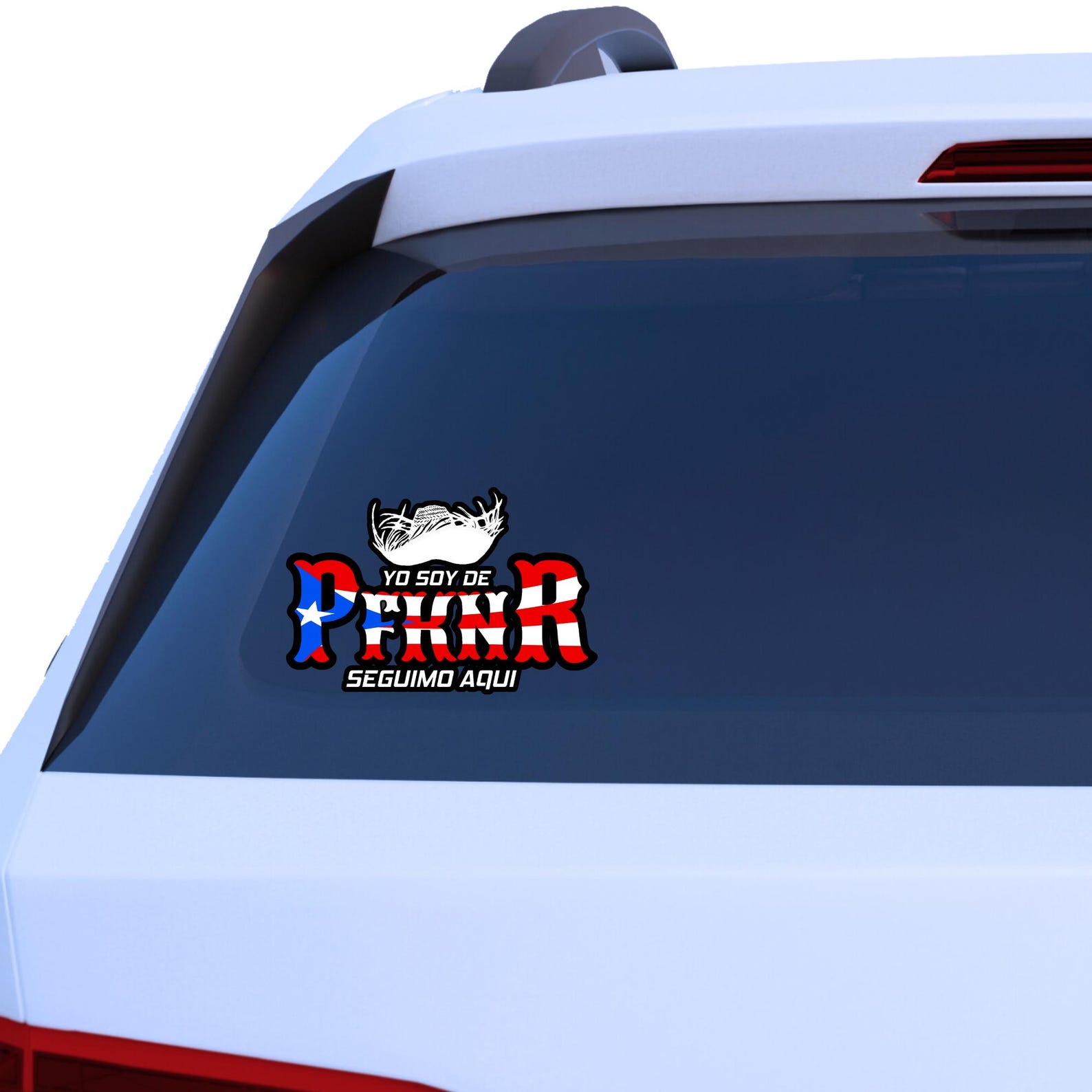 PFKNR Waterproof Sticker | Puerto Rican Pride | Sticker | Car Window ...