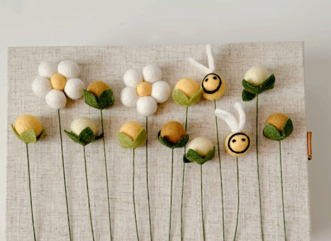 Felt Flower Bouquet: Daisy, Bee, Spring Nursery Decor - Etsy
