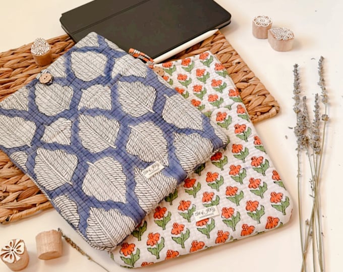 Quilted iPad Sleeve | Quilted Tablet Sleeve | Quilted iPad Pro Sleeve ...
