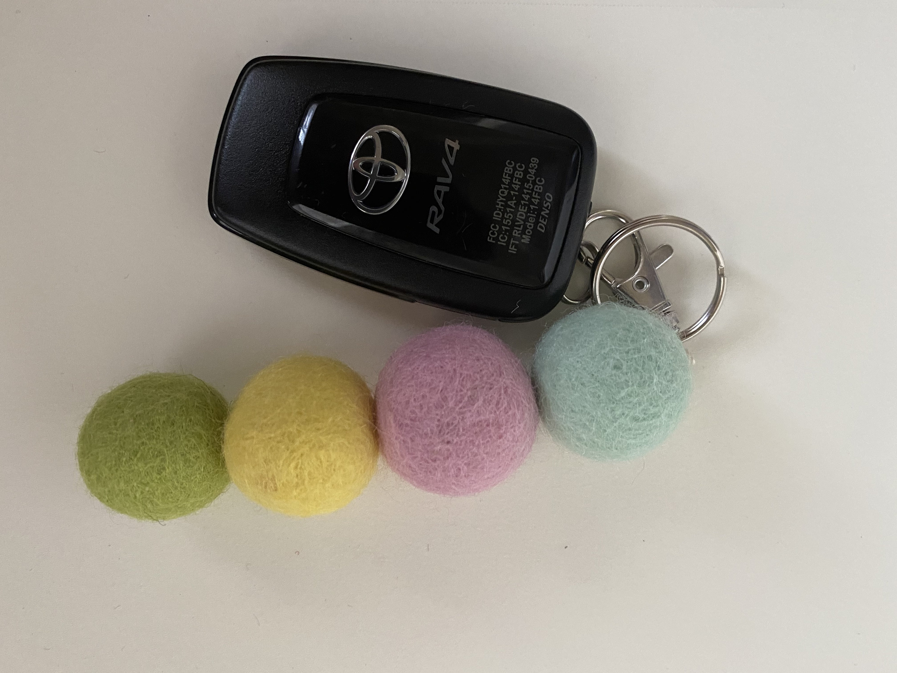 Pom Pom Keyring Felt Ball Keychain Teachers Gifts Stocking - Etsy