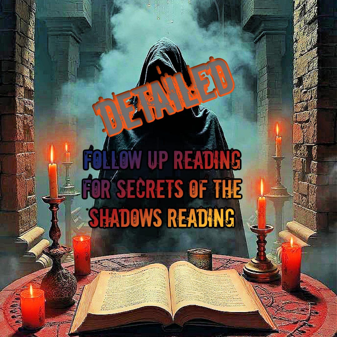 Detailed Follow up Reading for Secrets of the Shadows Reading - Etsy