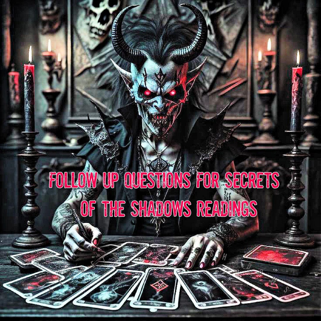 Detailed Follow up Reading for Secrets of the Shadows Reading - Etsy