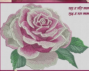 Rose Machine Embroidery Design 4 Sizes to Download Fit - Etsy