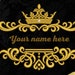 Crown Monogram Frame Machine Embroidery Design Set: Crown + Frame ...