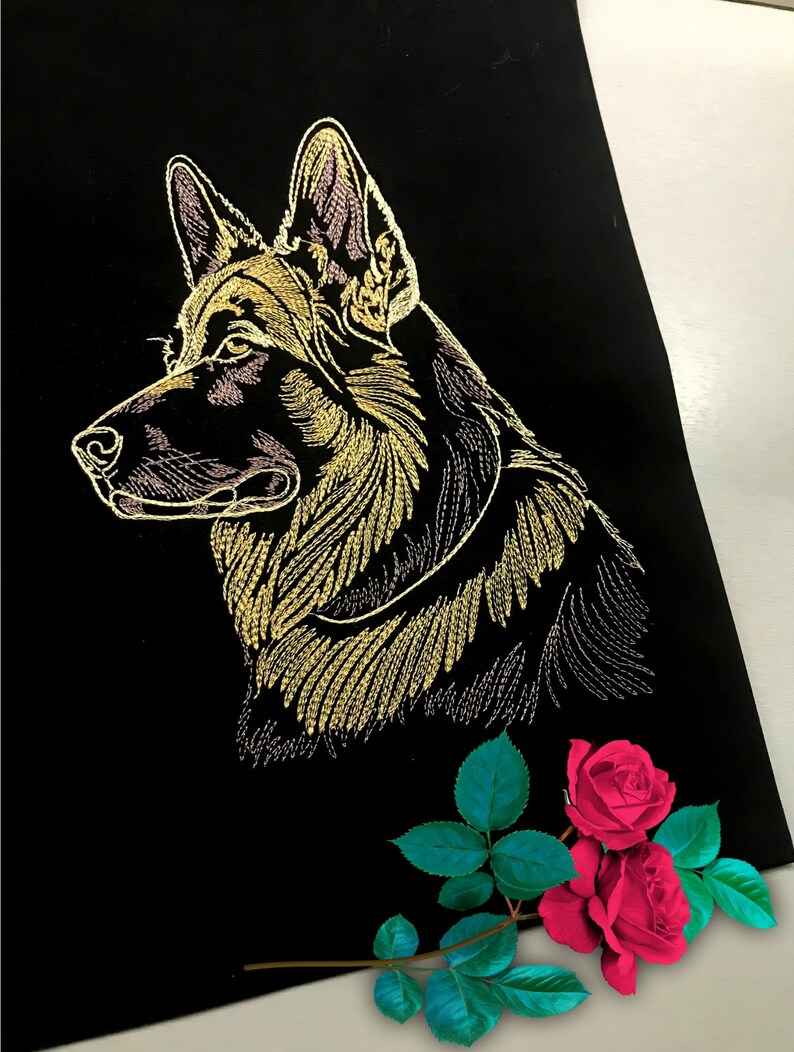 German Shepherd Puppy Machine Embroidery Design 8 Sizes to Download Fit ...