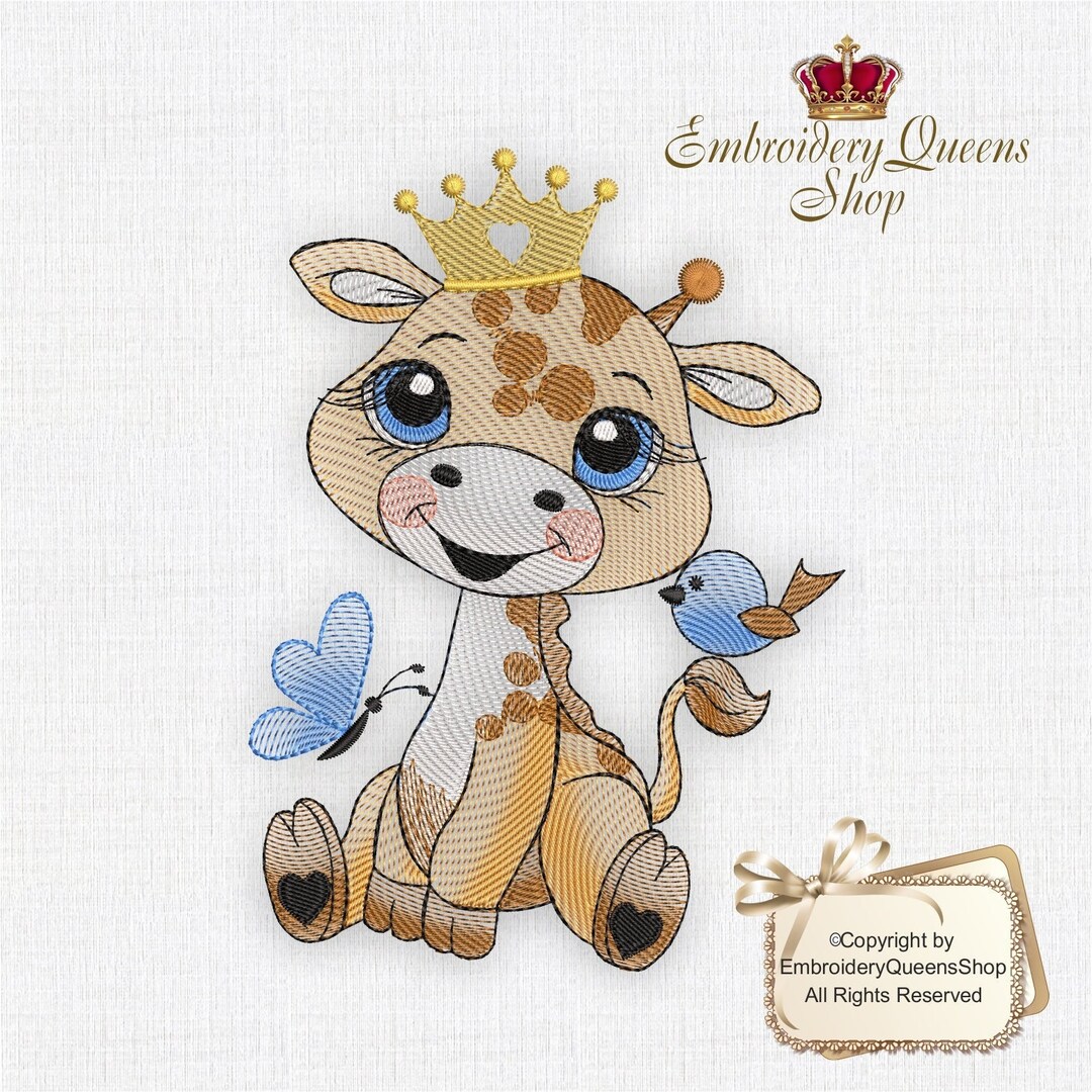 Baby Giraffe Machine Embroidery Design Safari Babies Series 3 Sizes to ...