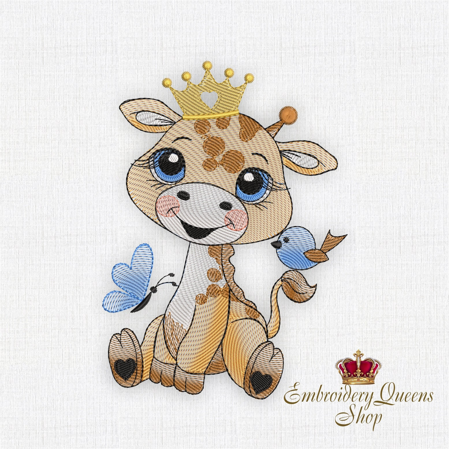 Baby Giraffe Machine Embroidery Design Safari Babies Series 3 - Etsy UK