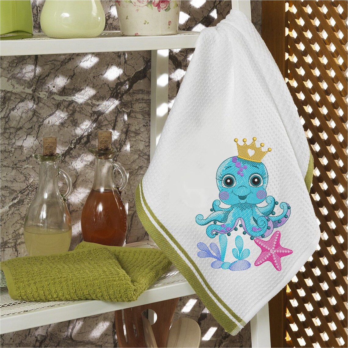 Baby Octopus Machine Embroidery Design Fit 5x7" (130x180mm) Hoop ...