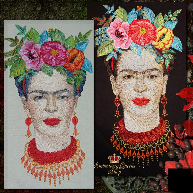 Frida Kahlo. Machine Embroidery Design. - Etsy