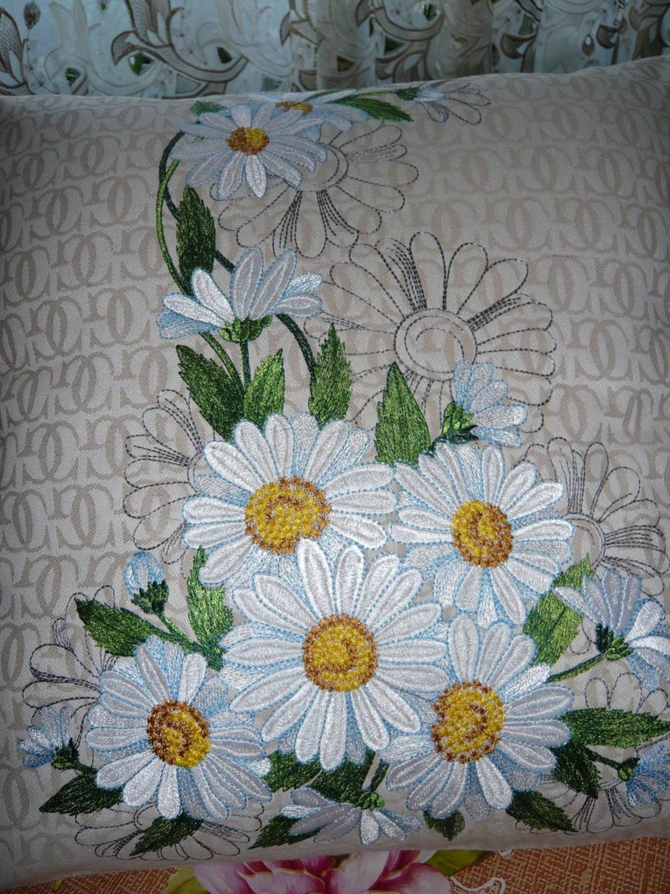 Daisies Machine Embroidery Design 2 Parts Embroidery With Aligning ...
