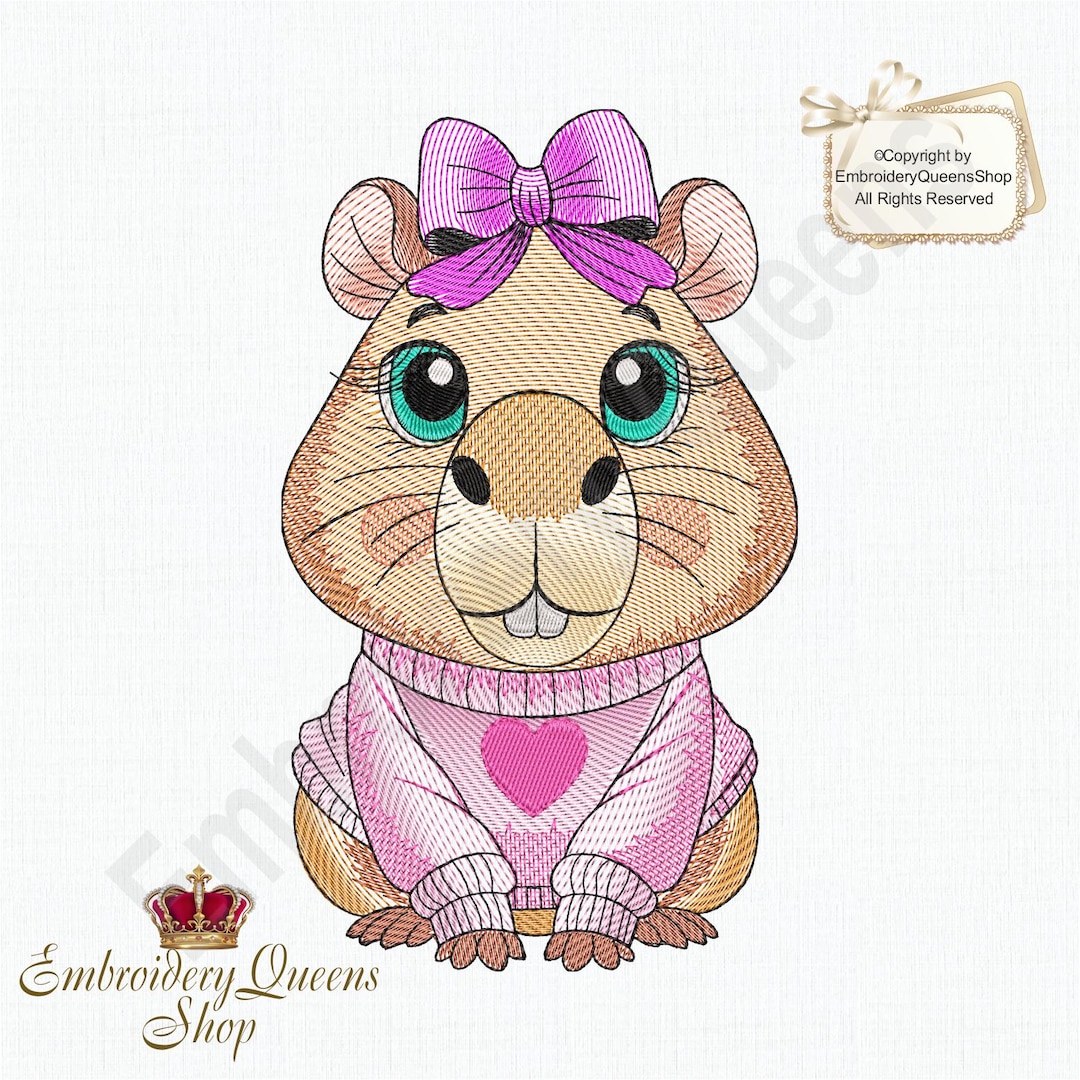 Baby Capybara Machine Embroidery Design Safari Babies Series 3 Sizes to ...