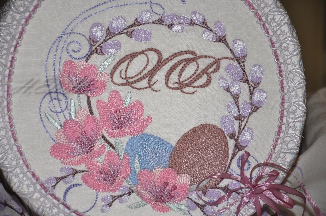 Happy Easter Machine Embroidery Design. 2 Sizes to Download. Easter ...