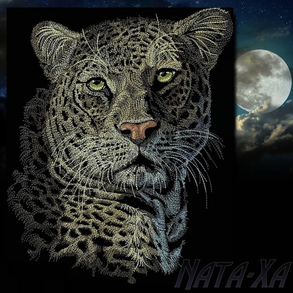 Leopard Embroidery Designs - Etsy