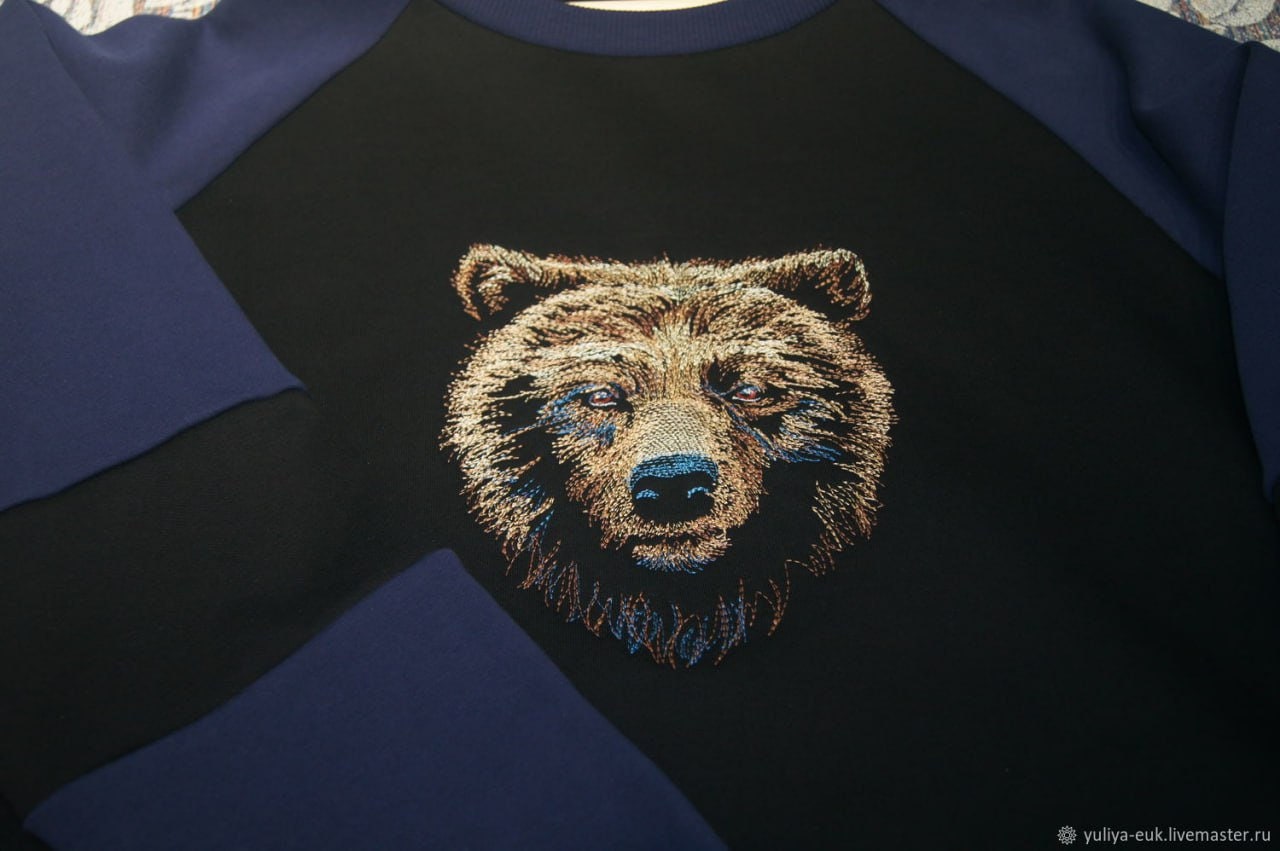 Bear Machine Embroidery Design 3 Sizes to Download. Realistic - Etsy