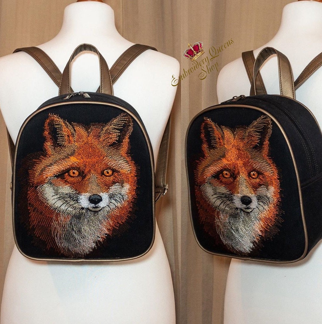 Fox Machine Embroidery Design in the Night Series 4 Sizes to - Etsy