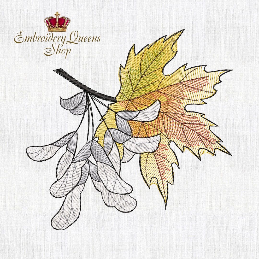 Maple Leaf Machine Embroidery Designs Instant Download Small Hoop 5x7 ...