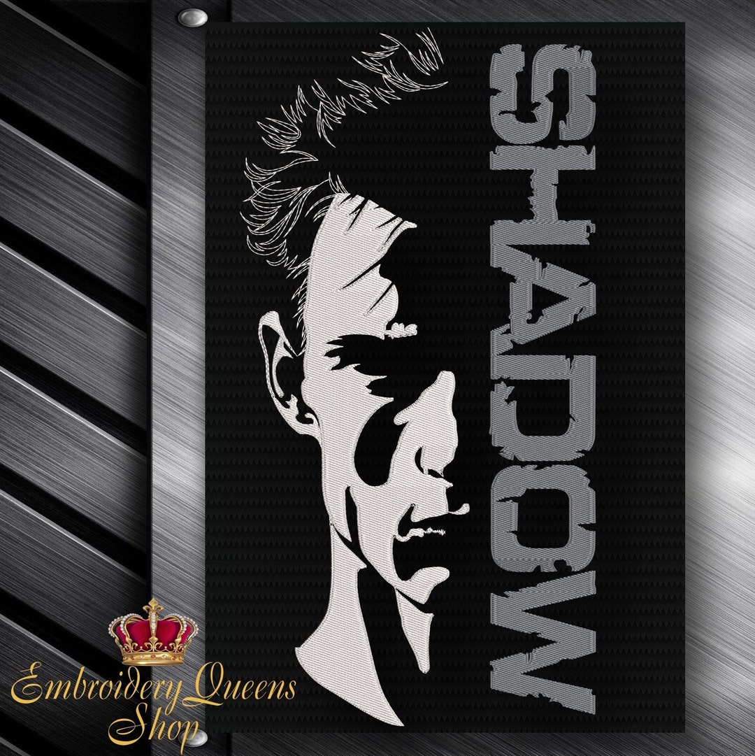 Shadow Man Tattoo Machine Embroidery Design 5 Sizes to Download Fit ...