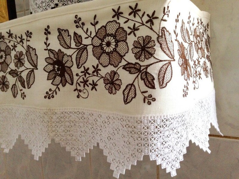 Field Flowers Machine Embroidery Design. Lace Imitation. 4 - Etsy