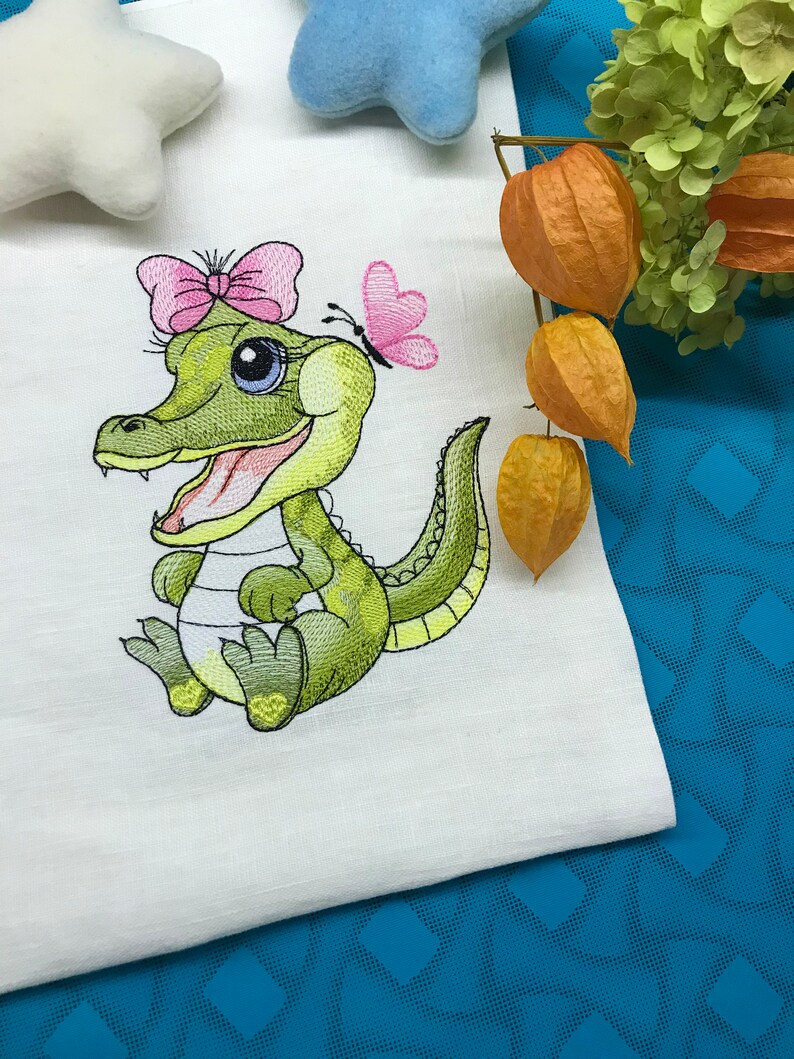 Baby Alligator Machine Embroidery Design Safari Babies Series - Etsy