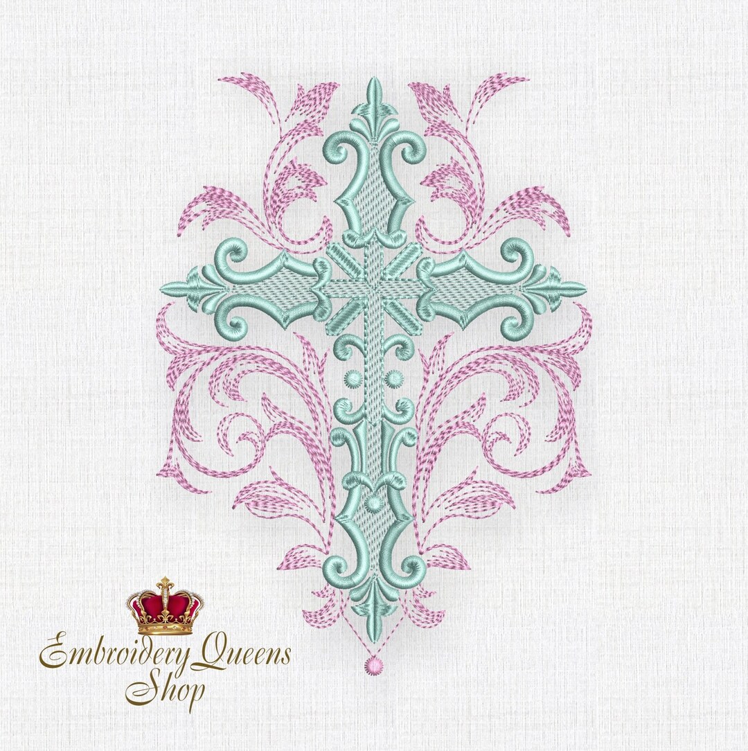 Cross Machine Embroidery Design. 3 Sizes to Download. Fit 5x7" (130x180 ...