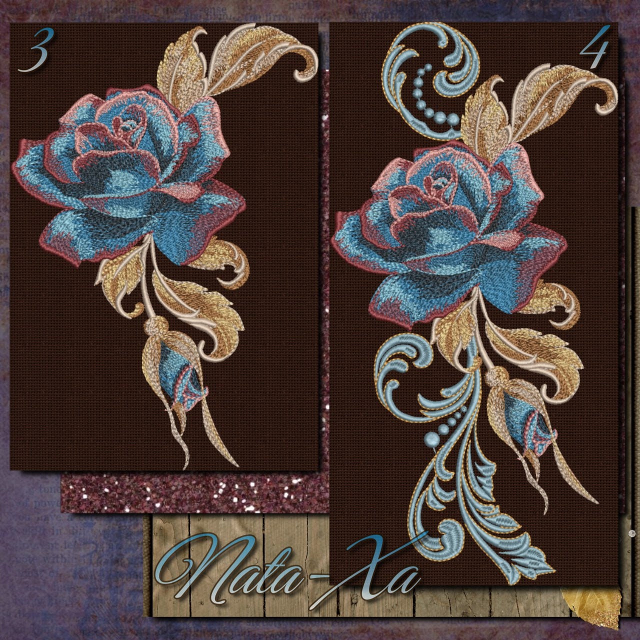 Rose Machine Embroidery Design Set of 10 Designs. Different - Etsy ...