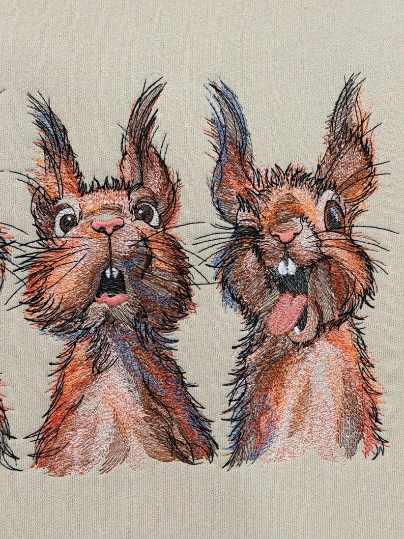 Squirrel Machine Embroidery Design 7 Sizes to Download Fit 4x6 ...