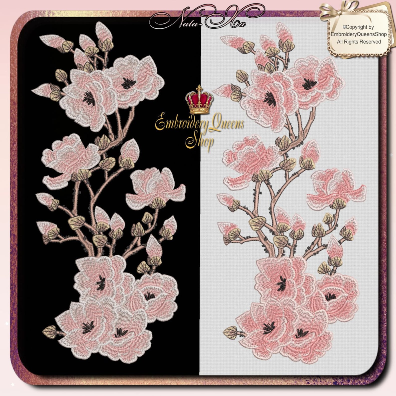 Blooming Sakura Cherry Machine Embroidery Design 5 Sizes to Download ...
