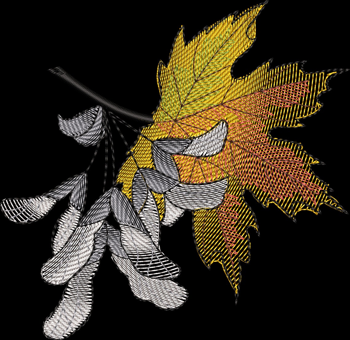 Maple Leaf Machine Embroidery Designs Instant Download Small Hoop 5x7 ...