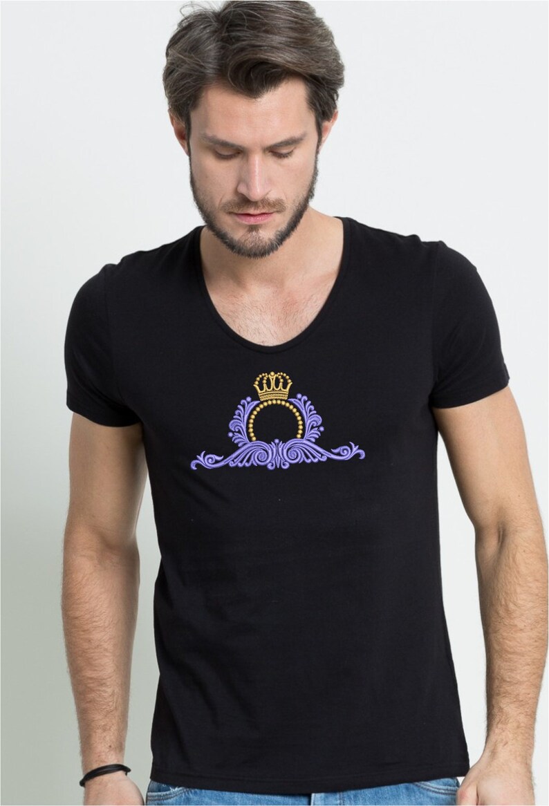 Crown Monogram Frame Machine Embroidery Design 2 Sizes Fit - Etsy